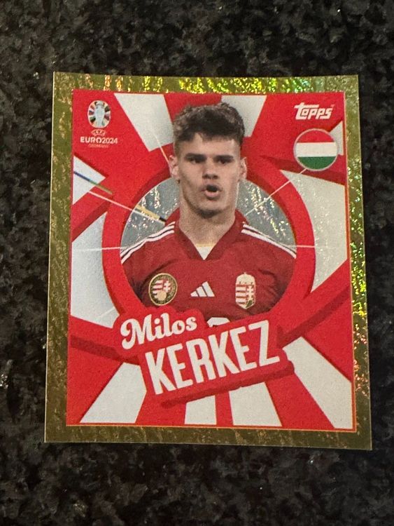 Topps Euro 2024 HUN PTW Milos Kerkez Gold - Oro (Neuf (Voir description ...
