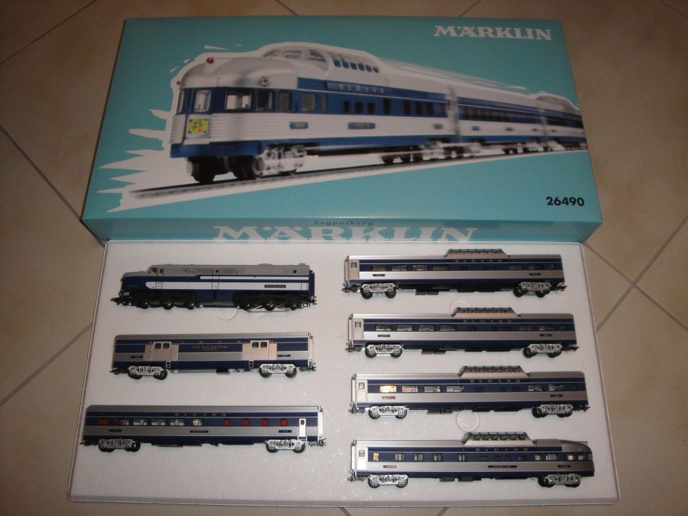 Märklin HO 26490 mfx Digital mit Sound, Reisezug Blue Bird 7 (Neu und ...