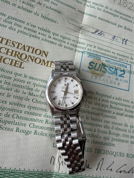 Seltenes Rolex Datejust 6824 "White Roman" – 1977 (Gebraucht) in ...