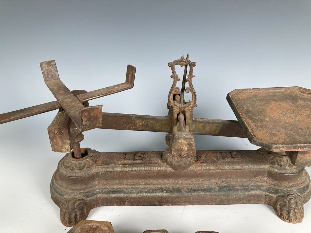 Antike Wagge mit Gewichte | Kaufen auf Ricardo