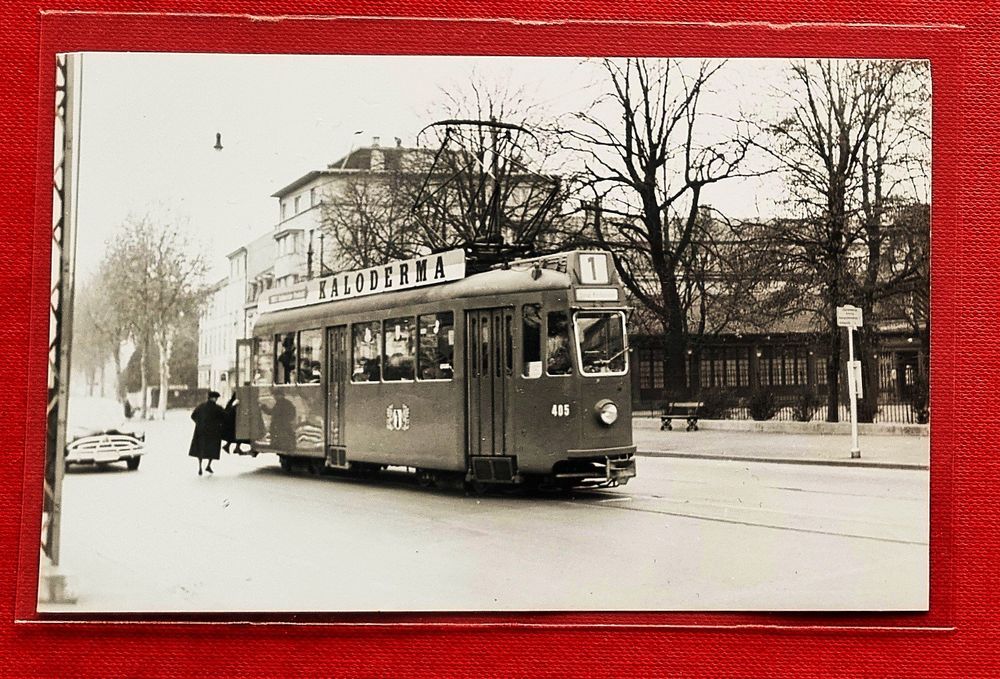 Basel - Schützenhaus - Strassenbahn - Tram Linie 1 - 1953 | Kaufen auf Ricardo