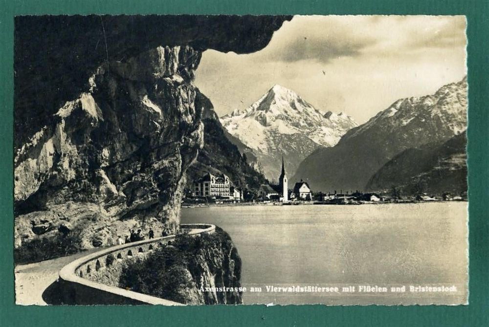 Axenstrasse mit Flüelen und Bristenstock, 1952 (Gebraucht) in Sargans für CHF 1 – mit Lieferung ...
