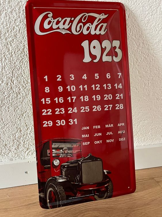 Coca Cola Blechschild Kalender (Gebraucht) in Ebikon für CHF 12 – mit ...