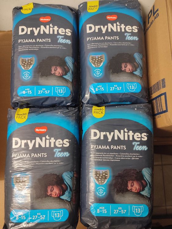 52 Stk. DryNites Pyjama Pants Huggies Windeln 8-15J Teen (Neu und ...