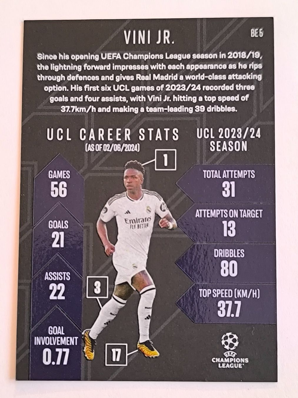 Topps Match Attax 24/25 - Black Edge - Vini Jr. - BE5 (Gebraucht) in ...