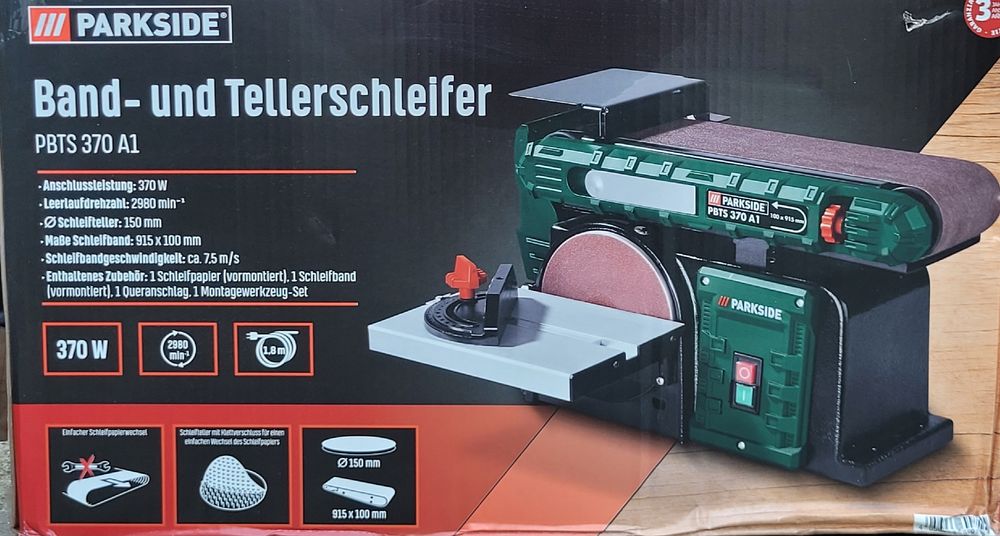 Parkside Band- und Tellerschleifer PBTS 370 A1 neu,ungeöffn. (Neu und ...