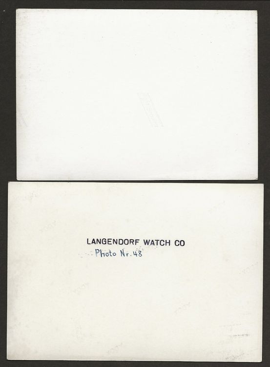 LANCO Langendorf Watch Co 2 x Original Foto aus alten Tagen (Gebraucht ...