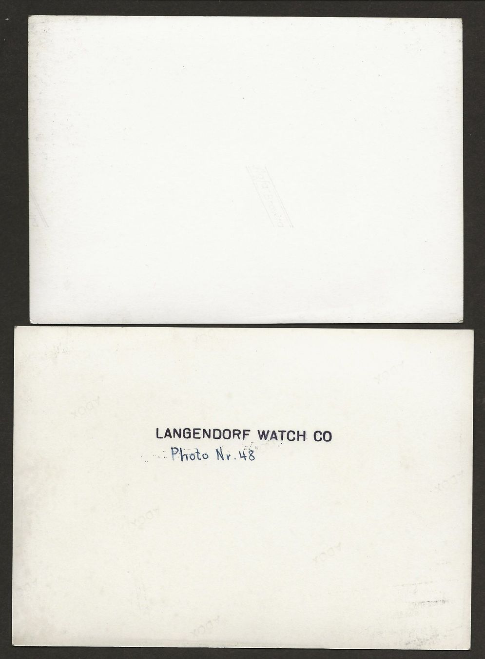 LANCO Langendorf Watch Co 2 x Original Foto aus alten Tagen (Gebraucht ...