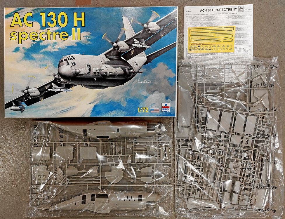 ESCI 1/72 Lockheed AC-130H Spectre II Bausatz (Neu und originalverpackt ...
