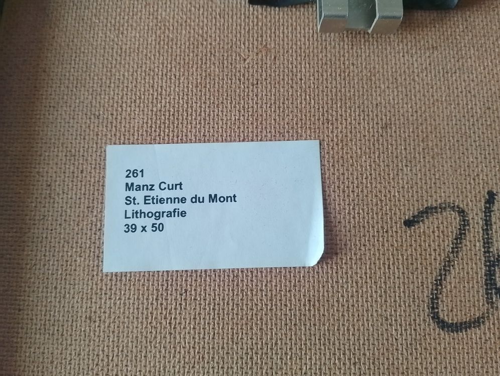 Curt Manz tolle Lithographie St. Etienne du Mt. 39x50cm sig. (Gebraucht ...