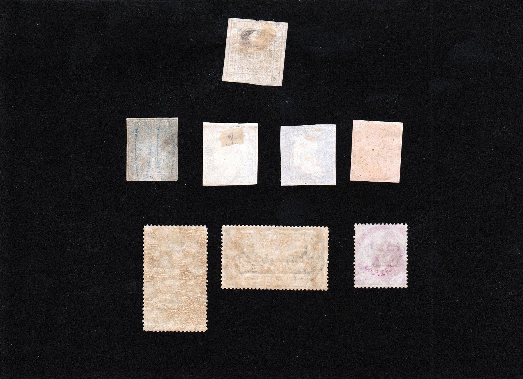ITALIE Lot de 8 timbres anciens ★★/(★)/⨀ Cat. +600.- (D'occasion) à ...