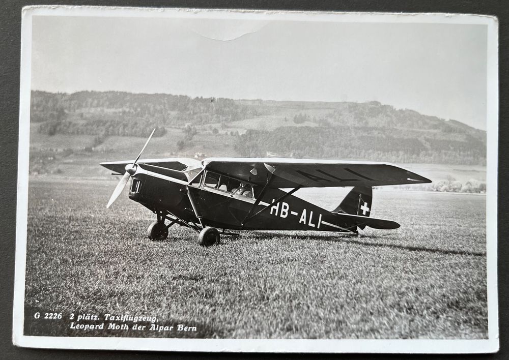 2 Platz Taxiflugzeug, Leopard Moth d.Alpar Bern/Belpmoos (Gebraucht) in ...