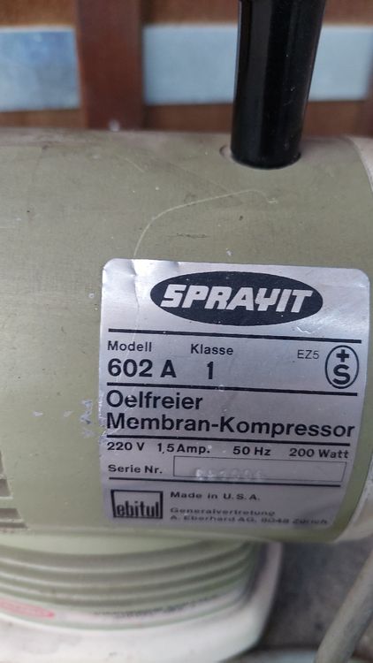 Kompressor Sprayit Model 602 (Gebraucht) in Niederuzwil für CHF 3 – mit ...