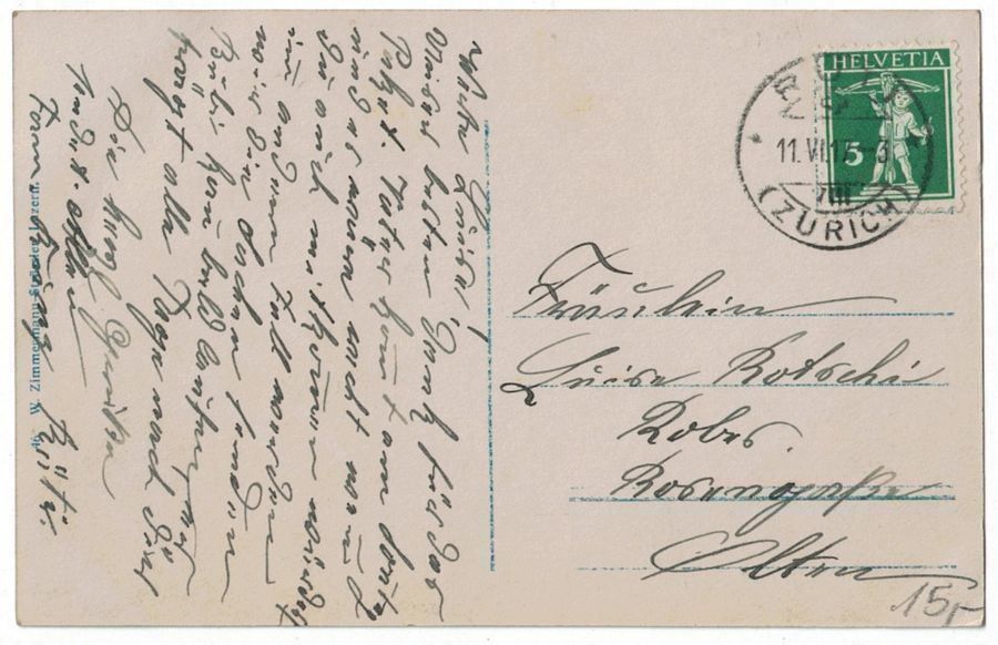 Tann-Rüti, Methodistenkirche, Schulhaus, gelaufen 1917 (Gebraucht) in ...