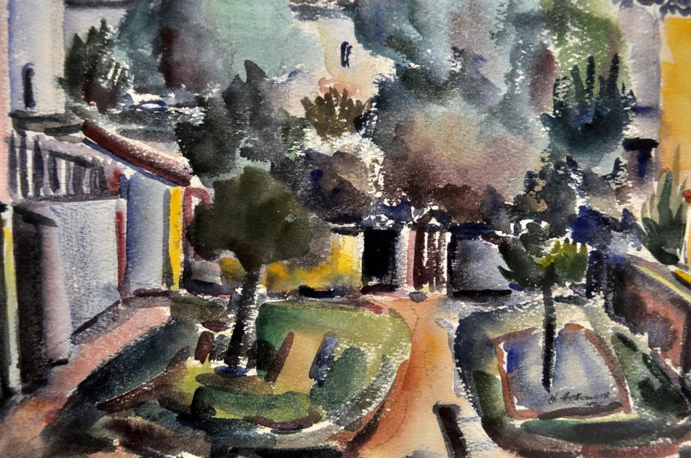 Tableau à l'aquarelle signé Henri Schenk | Kaufen auf Ricardo