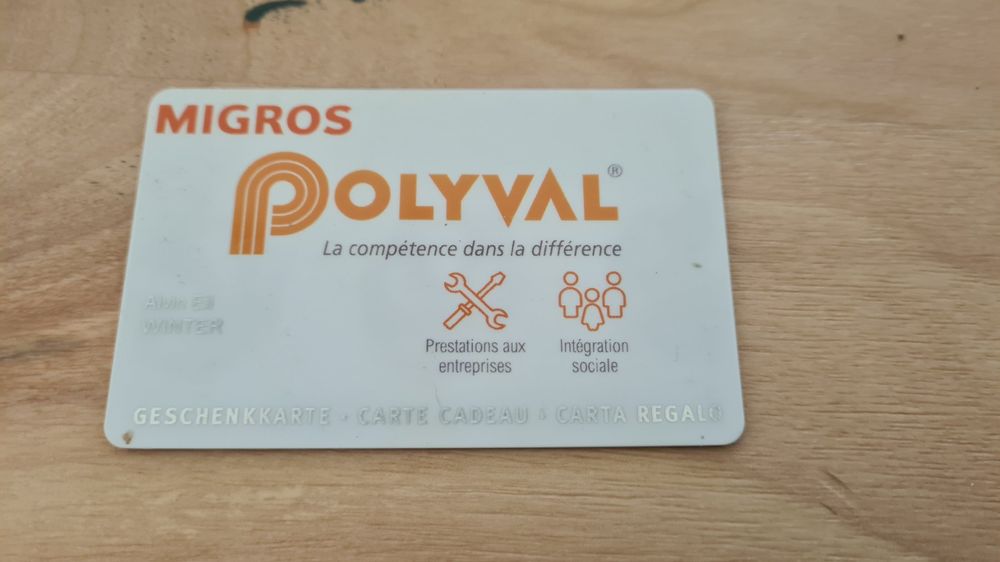 Carte Migros : Polyval carte personnelle | Kaufen auf Ricardo