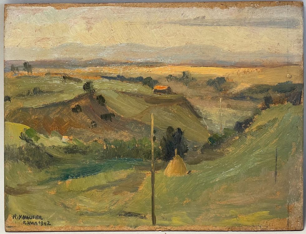 Renée Yol. Hauser 1919-2008 - Öl auf Platte - signiert / dat (Gebraucht ...