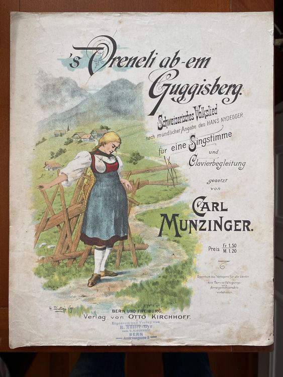 s'Vreneli ab em Guggisberg -antikes Notenheft RAR um 1890 | Kaufen auf ...