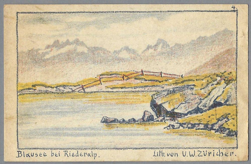BLAUSEE, SCHÖNE KÜNSTLER-LITO SIGN. ZÜRICHER, * | Kaufen auf Ricardo