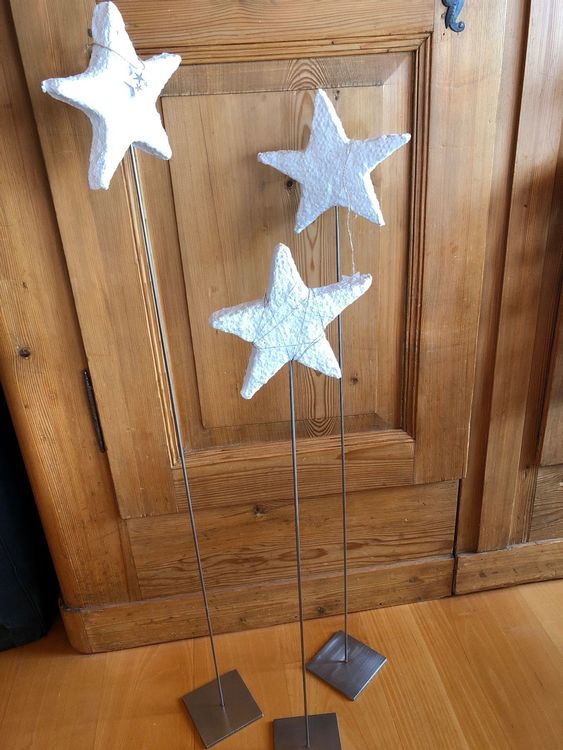 Dekoration Basteln 3 Metallständer mit Stern (Gebraucht) in für CHF 30 ...