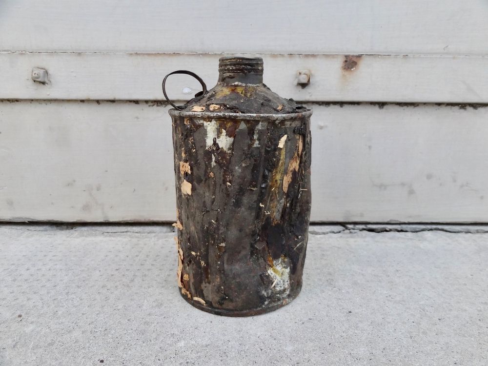alter, kleiner Kanister aus Blech Rost Blechkanister Bidon (Gebraucht ...