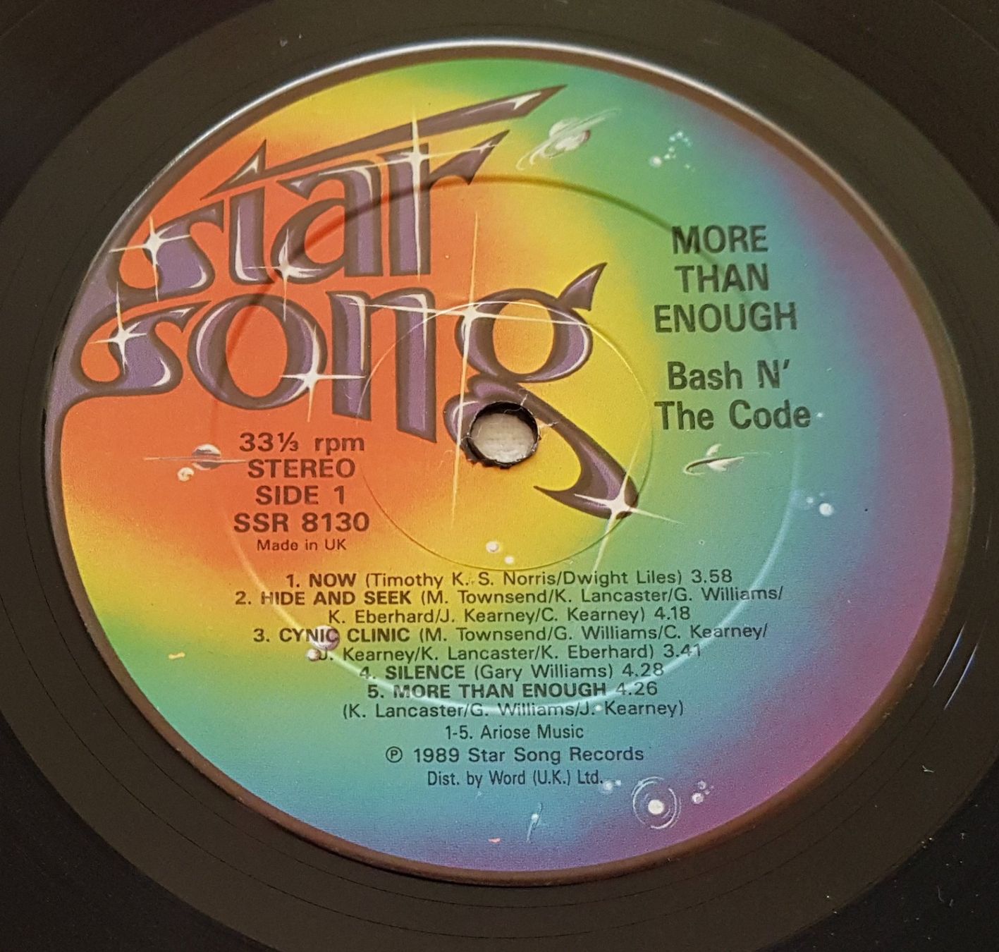 Bash 'n The Code – More Than Enough - LP - 1989 First Press (Gebraucht ...