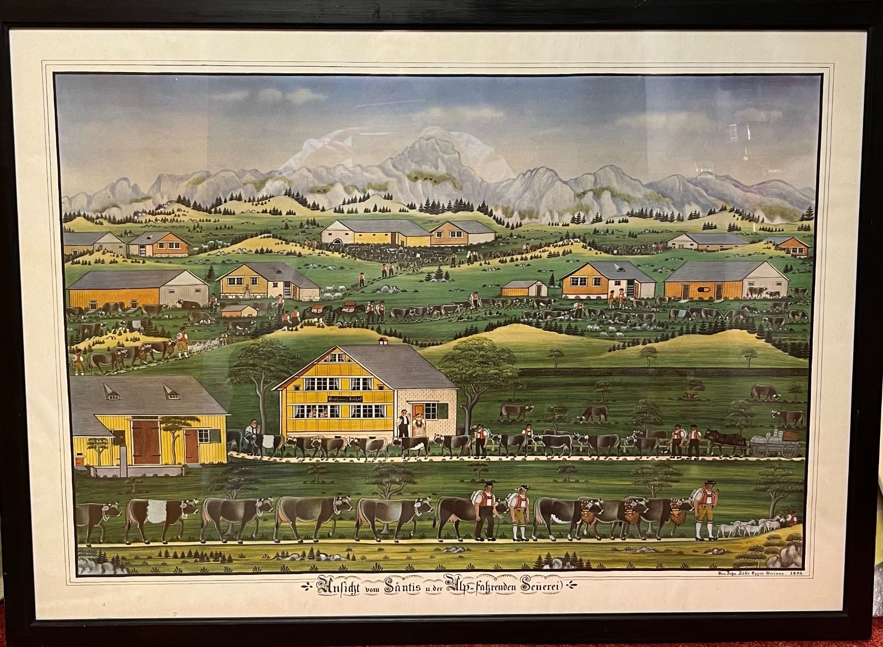 Appenzeller Bild Johannes Zülle 1894 gerahmt hinter Glas (Gebraucht) in ...