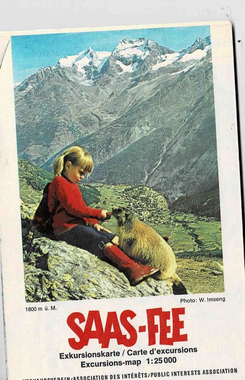 Saas -Fee Exkursionskarte 1;25 OOO Photo w. Imseng | Kaufen auf Ricardo