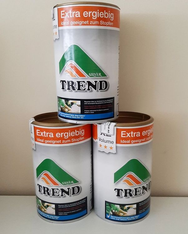 Volumentabak XL Trend Silver 3 Büchsen ( 1Gratis ) (Neu und ...