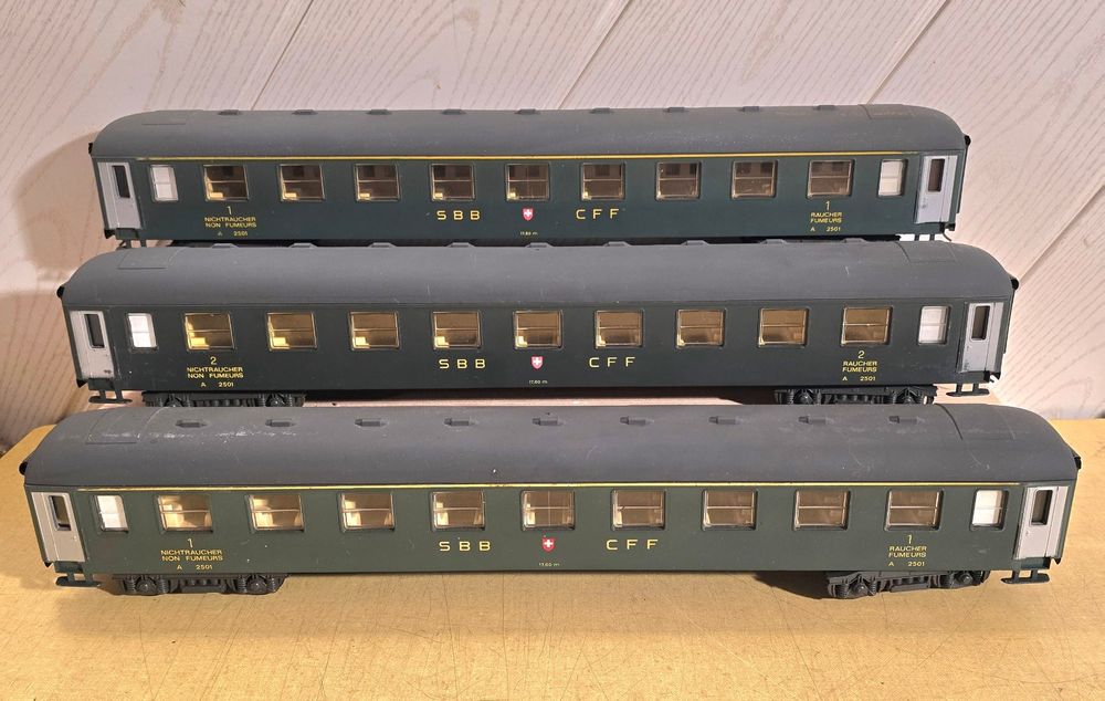 SBB - Spur 0 - RIC-WAGEN - LIMA - 1 x 2.Kl. / 2 x 1.Klasse | Kaufen auf Ricardo