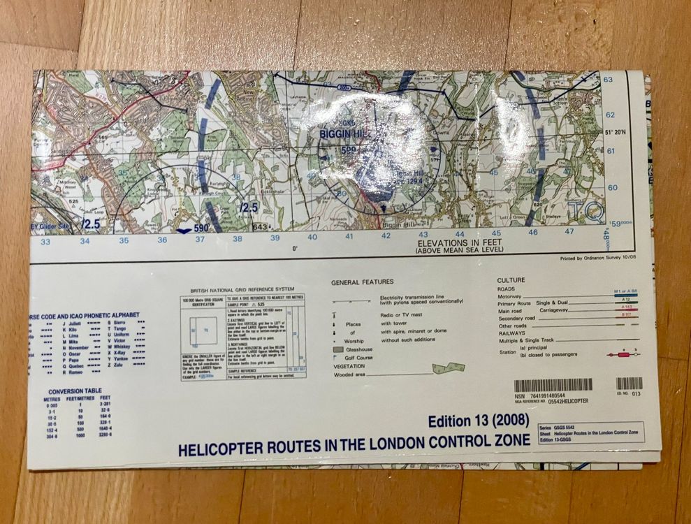 Helicopter Routes Chart London Control Zone | Kaufen auf Ricardo