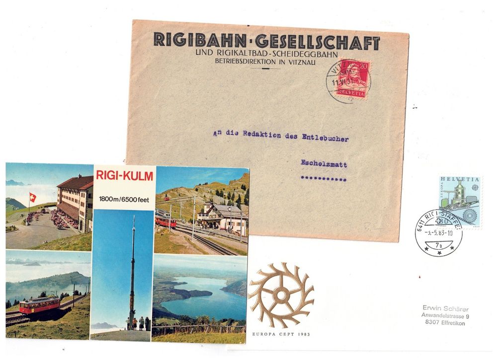 3x Rigi, Rigi Kulm, Rigi Staffel, Rigi Bahngesellschaft (Gebraucht) in ...