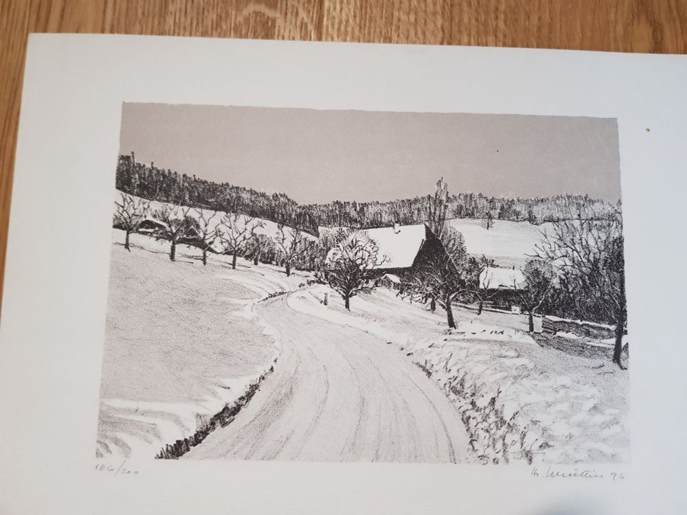 wunderbare Lithographie 1996 Berner Landschaft 166/200 (Gebraucht) in Walterswil BE für CHF 15 ...