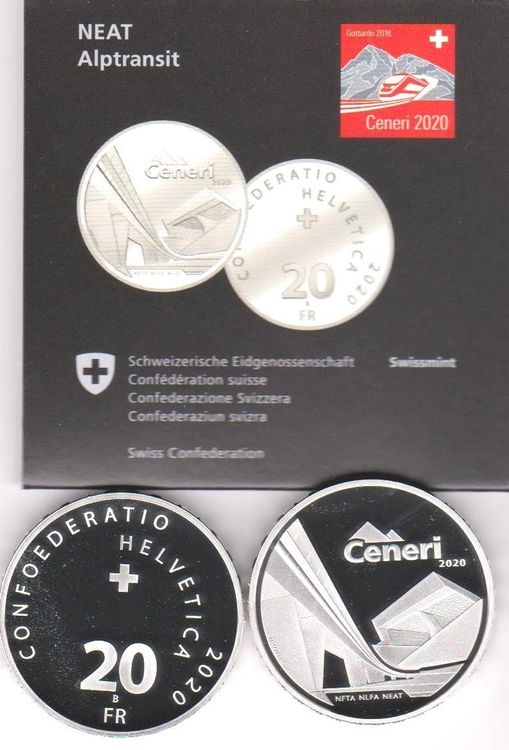 SCHWEIZ 20 FR 2020 ALPTRANSIT CENERI PP | Kaufen auf Ricardo