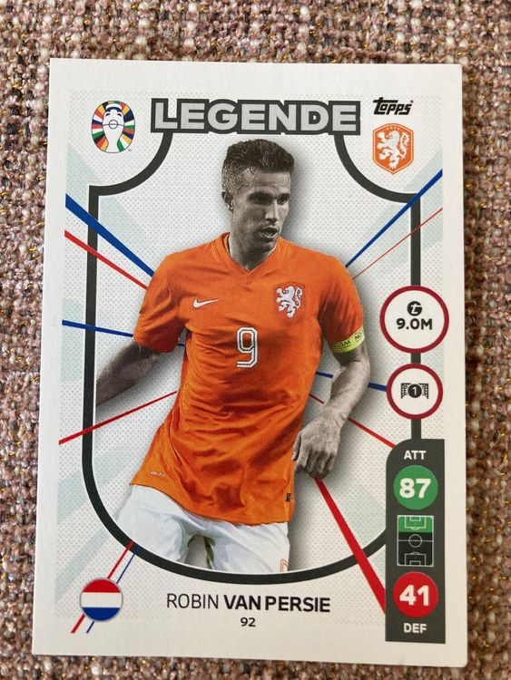 Topps Match Attax Euro 2024 Robin Van Persie | Acheter sur Ricardo
