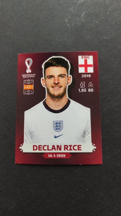 (KOPIE) Panini Qatar 2022 | ENG 16 / Declan Rice (Neu (gemäss ...