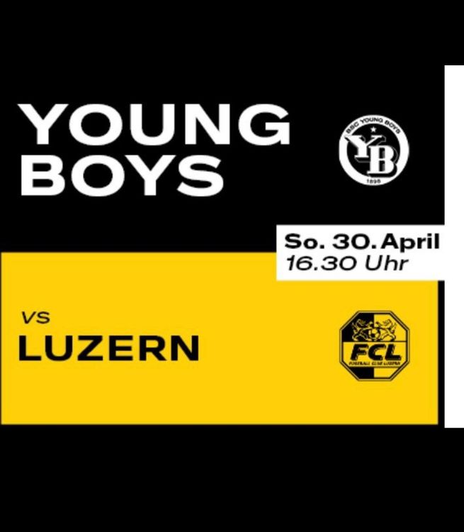 1x Yb Ticket BSC Young Boys vs FC Luzern 30.04.2023 16:30 (Neu und ...