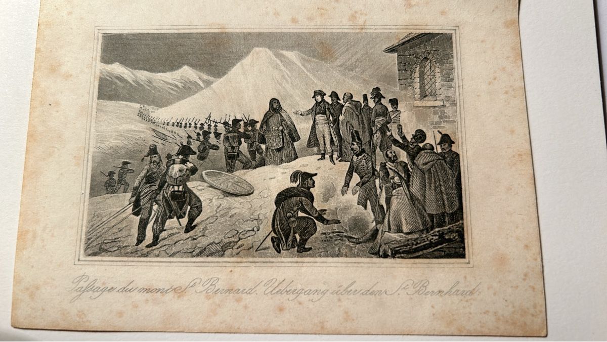 Bonaparte beim Überschreiten der Alpen am Grossen St Bernhar (Gebraucht ...