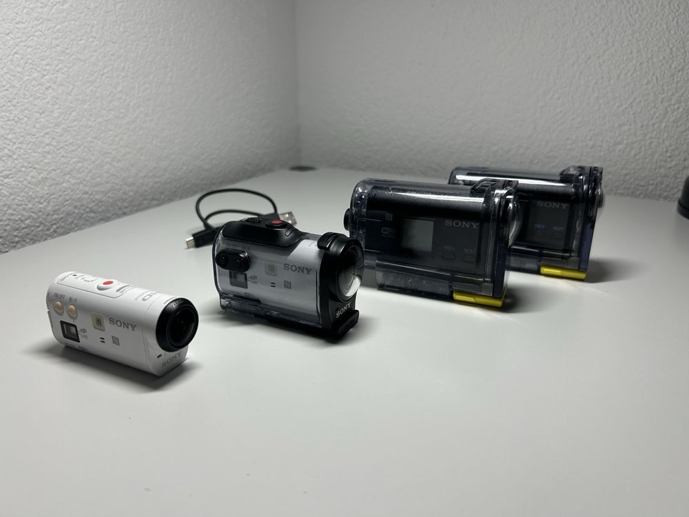 Sony Action Cam Set – 4 Kameras mit Zubehör (inkl. Gehäuse) (Gebraucht ...