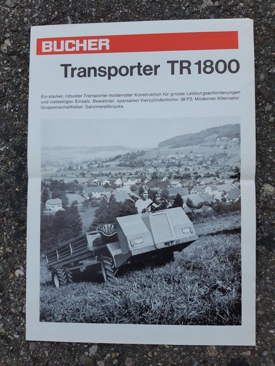 Prospekt Bucher TR1800 Transporter (Gebraucht) in für CHF 30 – mit ...