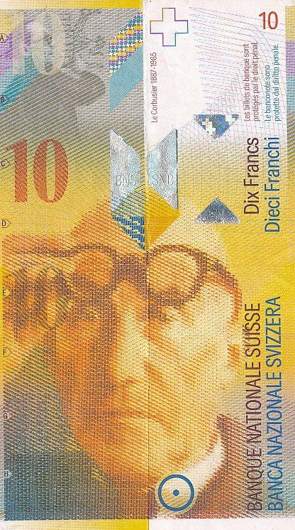 Alte 10 Franken CH-Note mit Bild von Le Corbusier -gebraucht (Gebraucht) in Liestal für CHF 11 ...