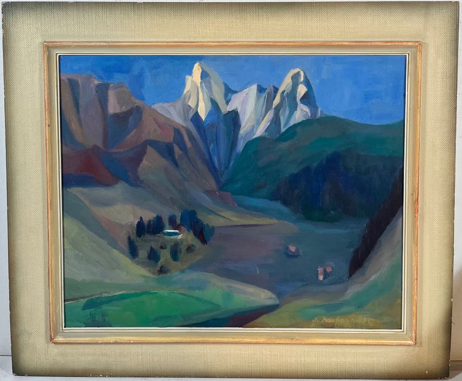 50.er Jahre Sommer Berglandschafts Gemälde, Unl. Sig. (Gebraucht) in Root für CHF 104 – nur ...