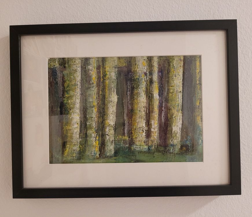 Acrylbild Birkenwald Unikat (Gebraucht) in Emmenbrücke für CHF 35 – nur Abholung auf Ricardo kaufen