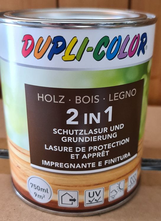 DUPLI-Color HOLZSCHUTZLASUR & Grundierung 750 ml (Neu und originalverpackt) in Uerkheim für CHF ...