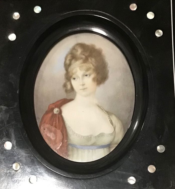 Antike Miniature Gemälde von eine Dame Verso: Unleserlich Si | Kaufen auf Ricardo