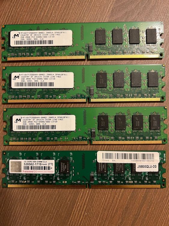 PC RAM DDR2 8GB (4x2GB) (Gebraucht) in Lausanne für CHF 15 – mit ...