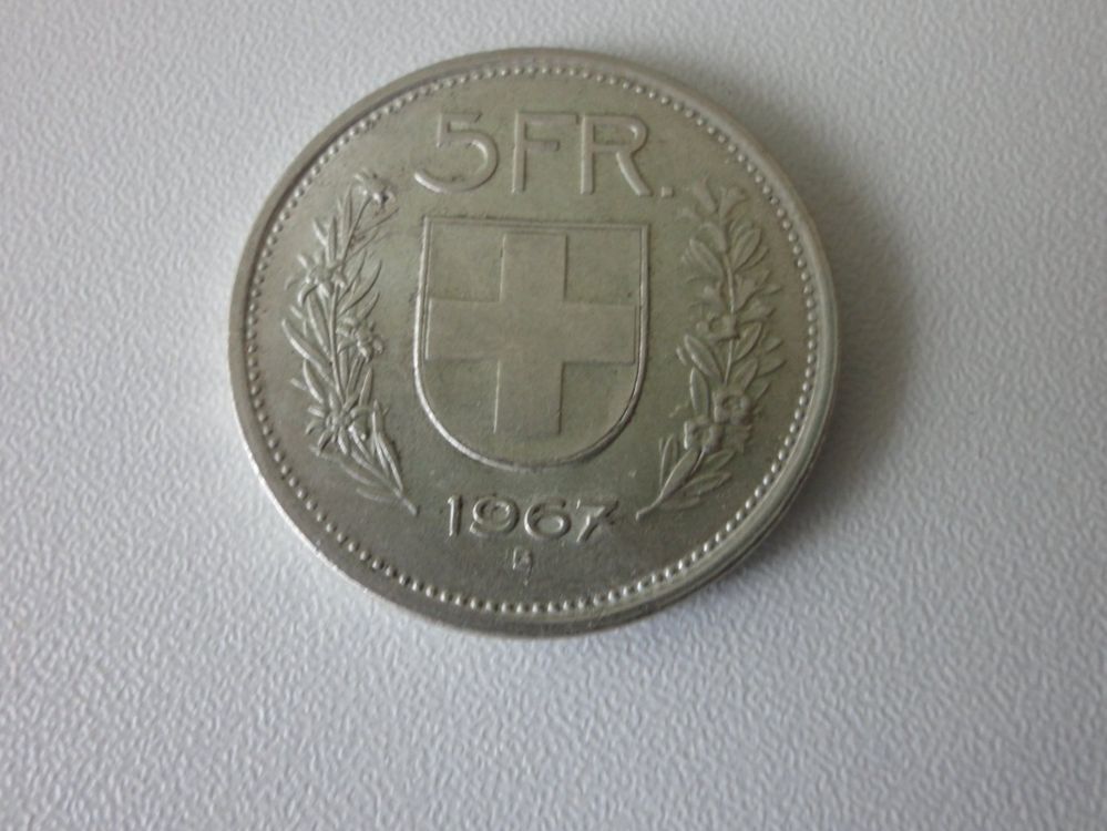 5 Franken Münze 1967 (Gebraucht) in Winterthur für CHF 6.9 – mit Lieferung auf Ricardo kaufen