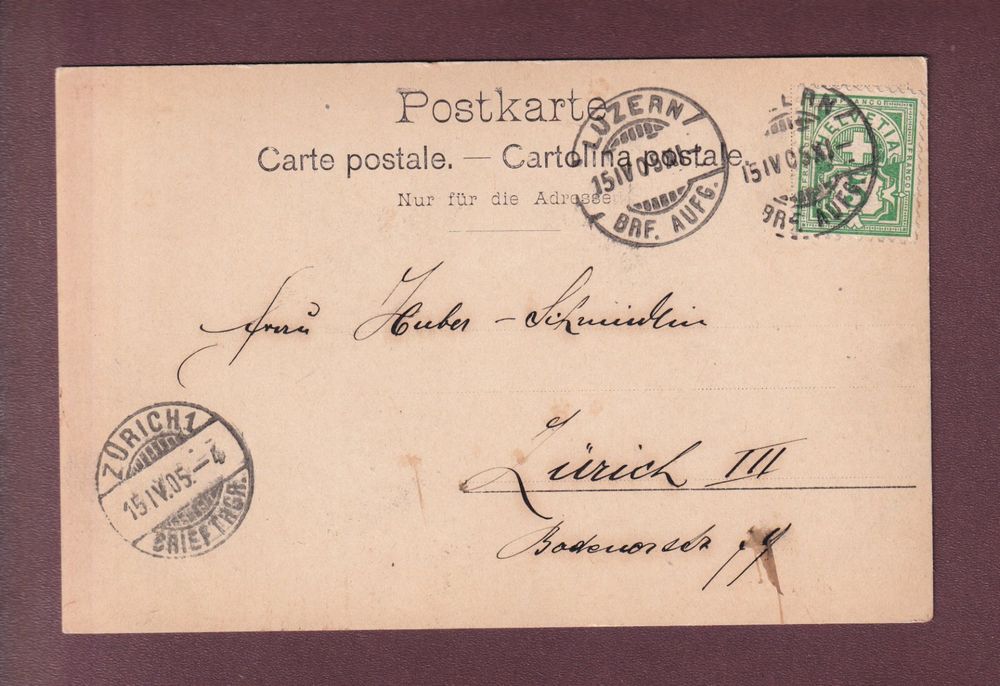 LUZERN - Weinmarkt - 1905 (D'occasion) à Pully pour CHF 5 – avec ...