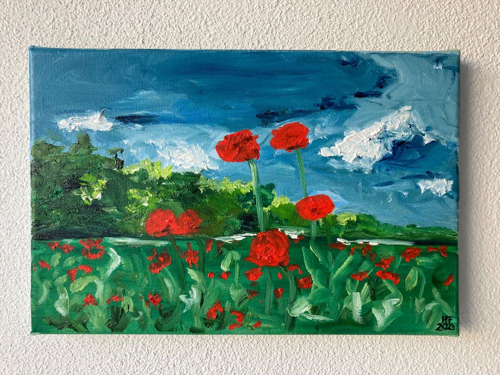 Mohnblumen - Gemälde | Kaufen auf Ricardo