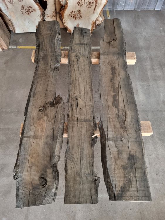 Mooreiche Bretter Unikat Edelholz Deko Tisch 3 Stk 32 mm Set (Gebraucht ...